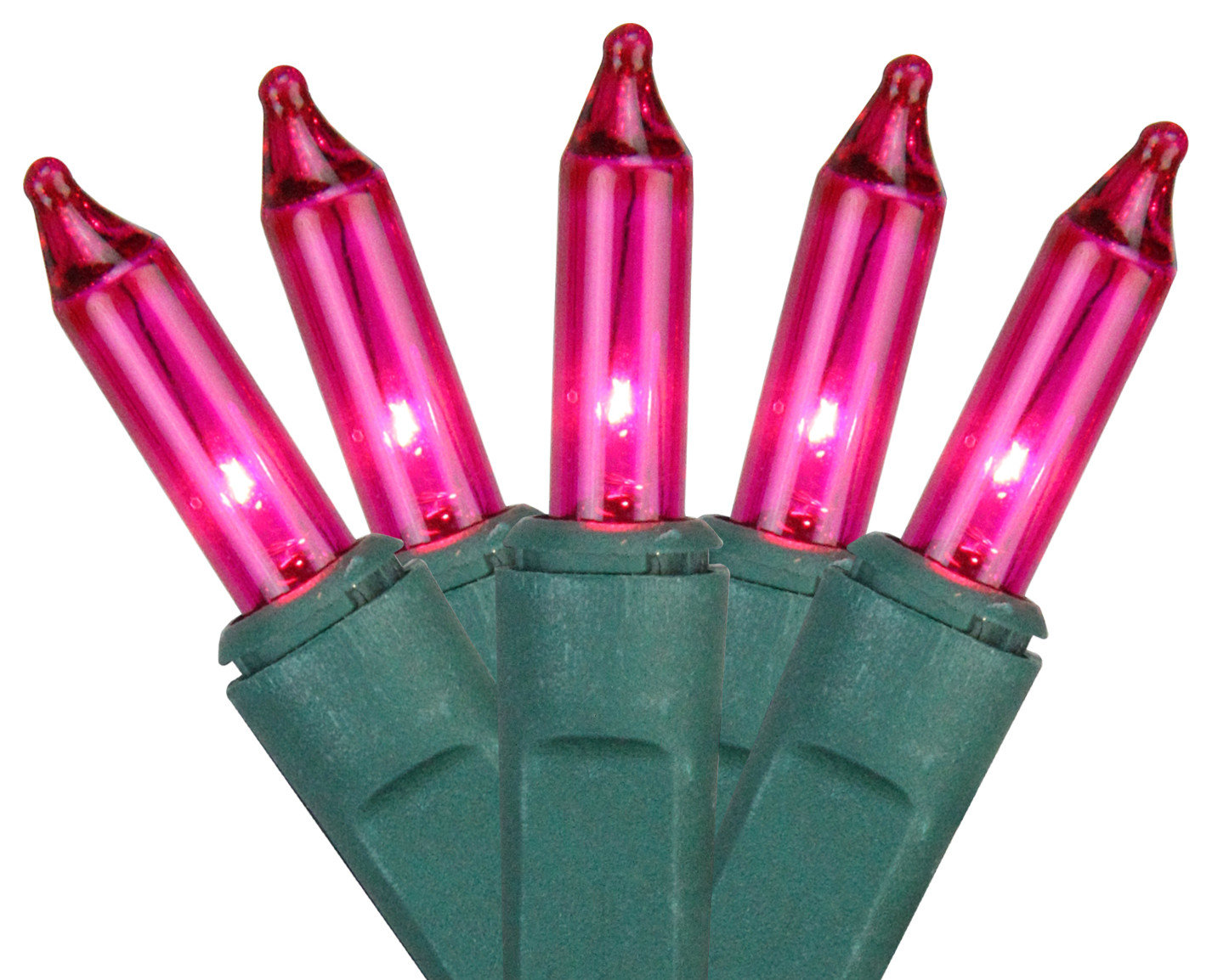 4'x6' Pink Mini Net Style Christmas Lights, Green Wire - Modern ...