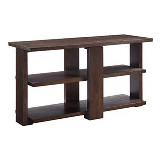 Modern Console Table, Open Design With 2 Spacious Shelves & Large Top ...
