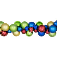 6' Multi-Color 2-Finish Shatterproof Ball Christmas Garland - Modern ...