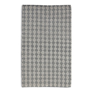 Hand Woven Yellow & Grey Argyle Pattern Wool Rug by Tufty Home, 4x4 ...