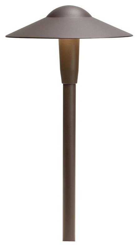LED Dome Path Light, Short, Textured Architectural Bronze ...