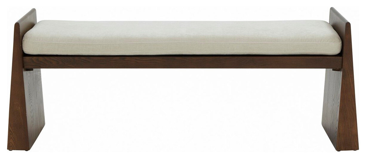 Safavieh Couture Blanchette Wood Bench, #N/A - Transitional ...