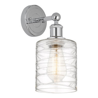 Edison Cobbleskill 5" Sconce, Polished Chrome Finish - Industrial ...