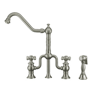 Twisthaus Plus Bridge Faucet With Long Traditional Swivel Spout ...