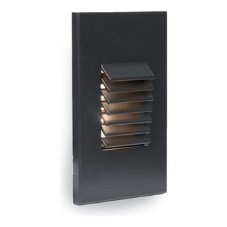 LED Vertical Louvered Step and Wall-Light 277V Amber, Black ...