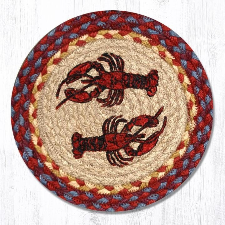 Lobster Hand Printed Round Sample Rug - Beach Style - Area Rugs - by ...