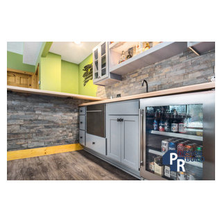 Hudsonville basement bar rec room - Rustic - Home Bar - Grand Rapids ...