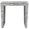 Mosaic End Table With Bone Inlay, Linear Pattern - Contemporary - Side ...