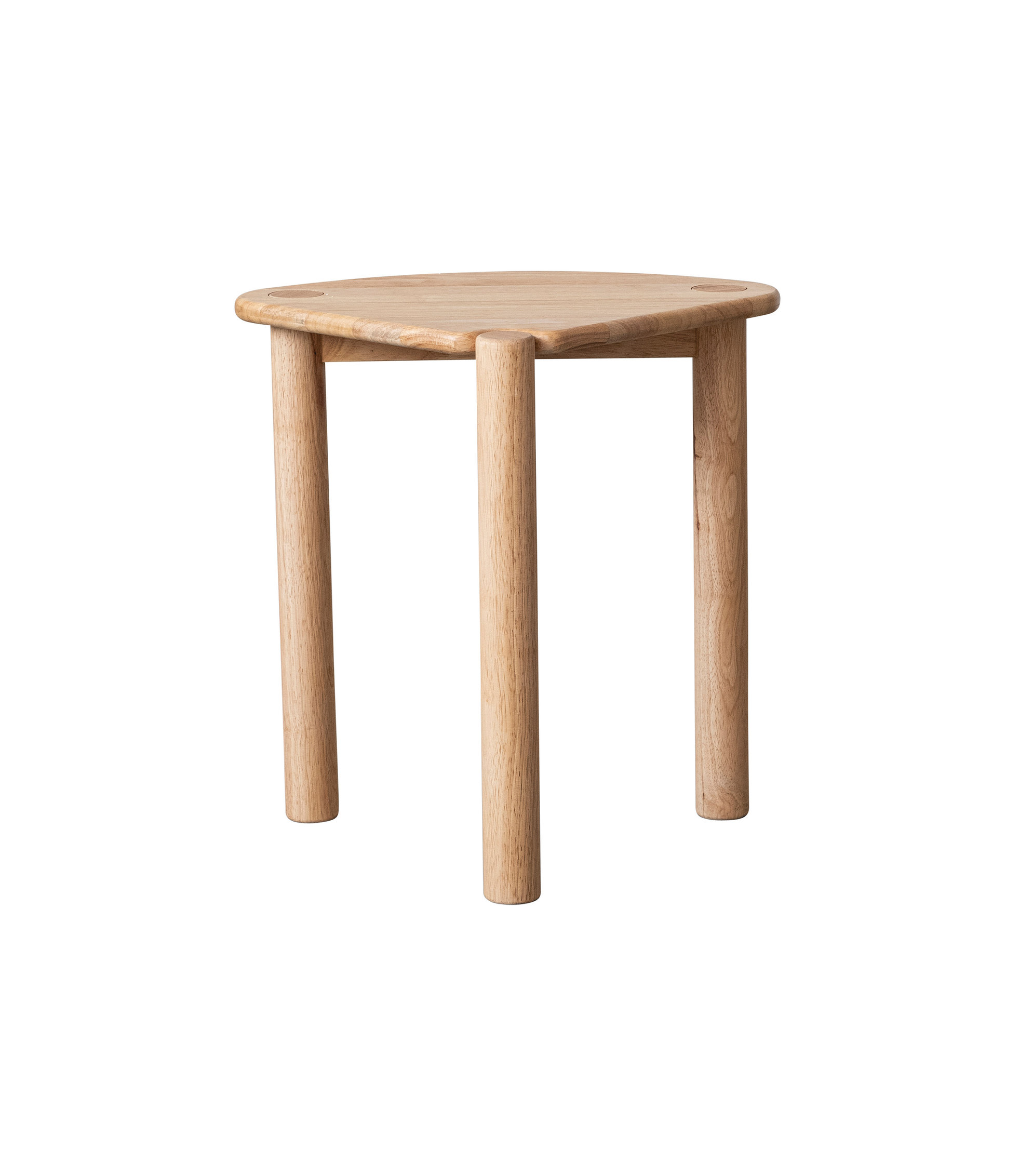 Sturdy Rubberwood Round Side Table, Natural - Midcentury - Side Tables ...