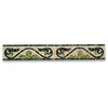 Marble Mosaic Border Listello Insert Tile Carina Green 4x13.8 Polished ...