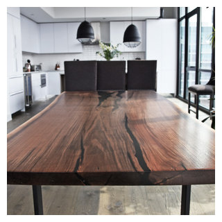 Walnut Single Slab Table #333 - Modern - Dining Room - by Wood Metal ...