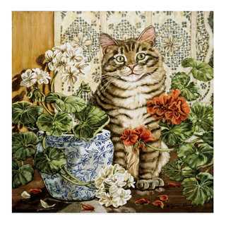 Jan Benz 'Winters Garden' Canvas Art, 14"x14" - Contemporary - Prints ...