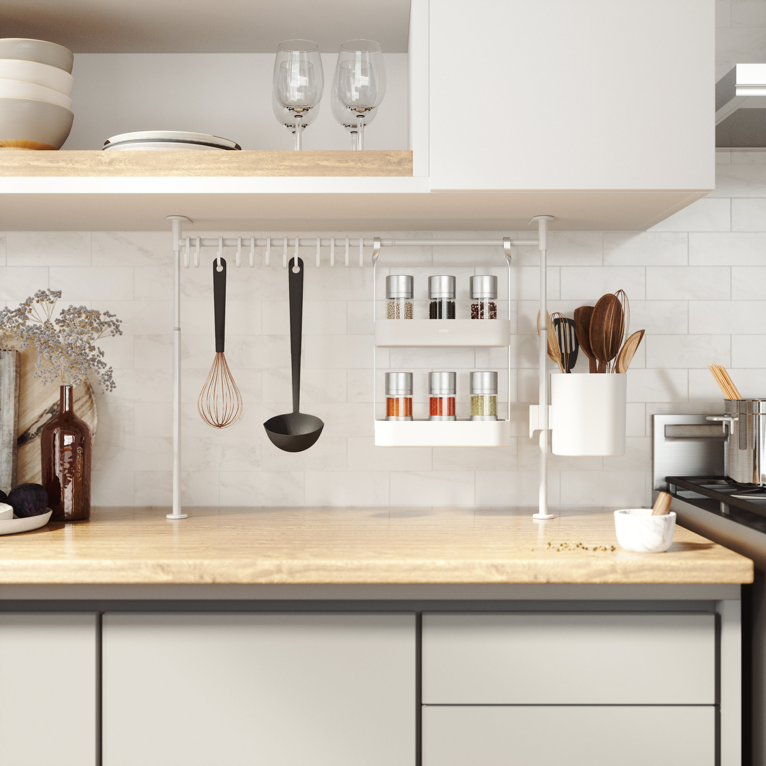 Umbra Anywhere Kitchen Tension Organizer - Utensil Holders And Racks ...