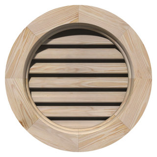 Round Gable Vent, 28"W x 28"H - Transitional - Registers Grilles And ...