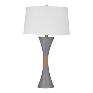 Dorian Table Lamp Dark Cement - Beach Style - Table Lamps - by Bassett ...