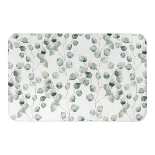 Eucalyptus Pattern 34x21 Bath Mat, 34x21 - Contemporary - Bath Mats ...