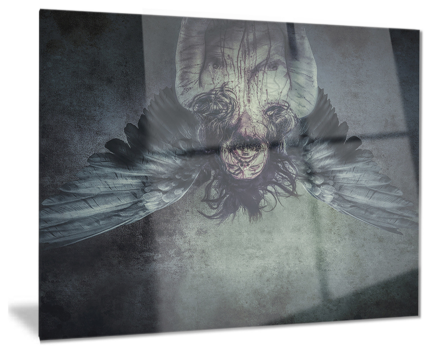 Fallen Angel of Death - Portrait Digital Art Metal Wall Art, 40W X 30H ...
