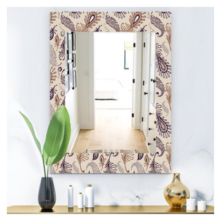 Designart Various Feather Pattern Bohemian And Eclectic Frameless Wall ...