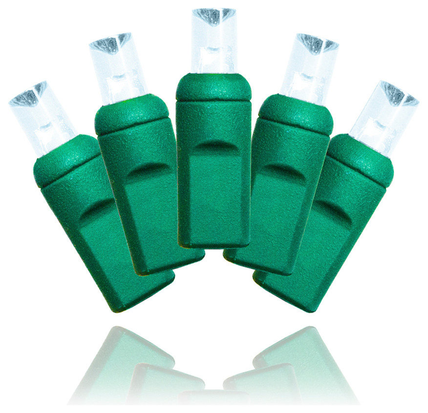 50 5Mm Pure White LED Light String 1/5 Strobe 3" Spacing - Contemporary ...