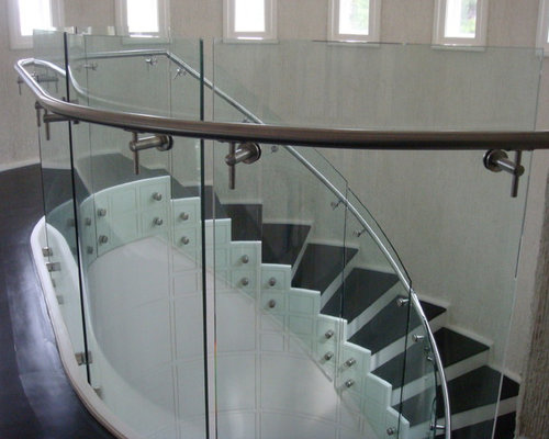 Curved Glass Railing | Houzz