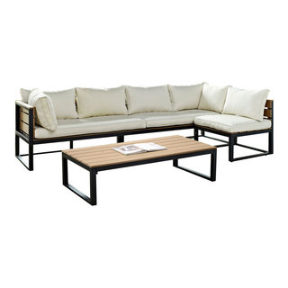 4-Piece All-Weather Patio Conversation Set - Transitional - Outdoor ...