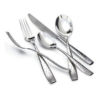 Nambe Dazzle 45Pc Flatware Set, Service for 8 - Contemporary - Flatware ...