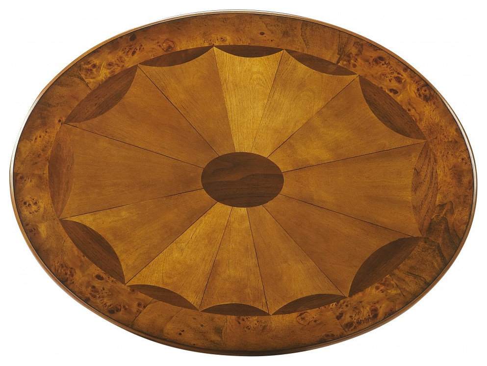 Olive Ash Burl Oval Accent Table - Traditional - Side Tables And End ...