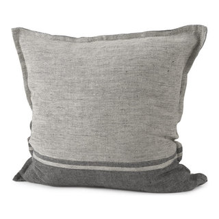 Light And Dark Gray Cushion Cover - Transitional - Decorative Pillows ...