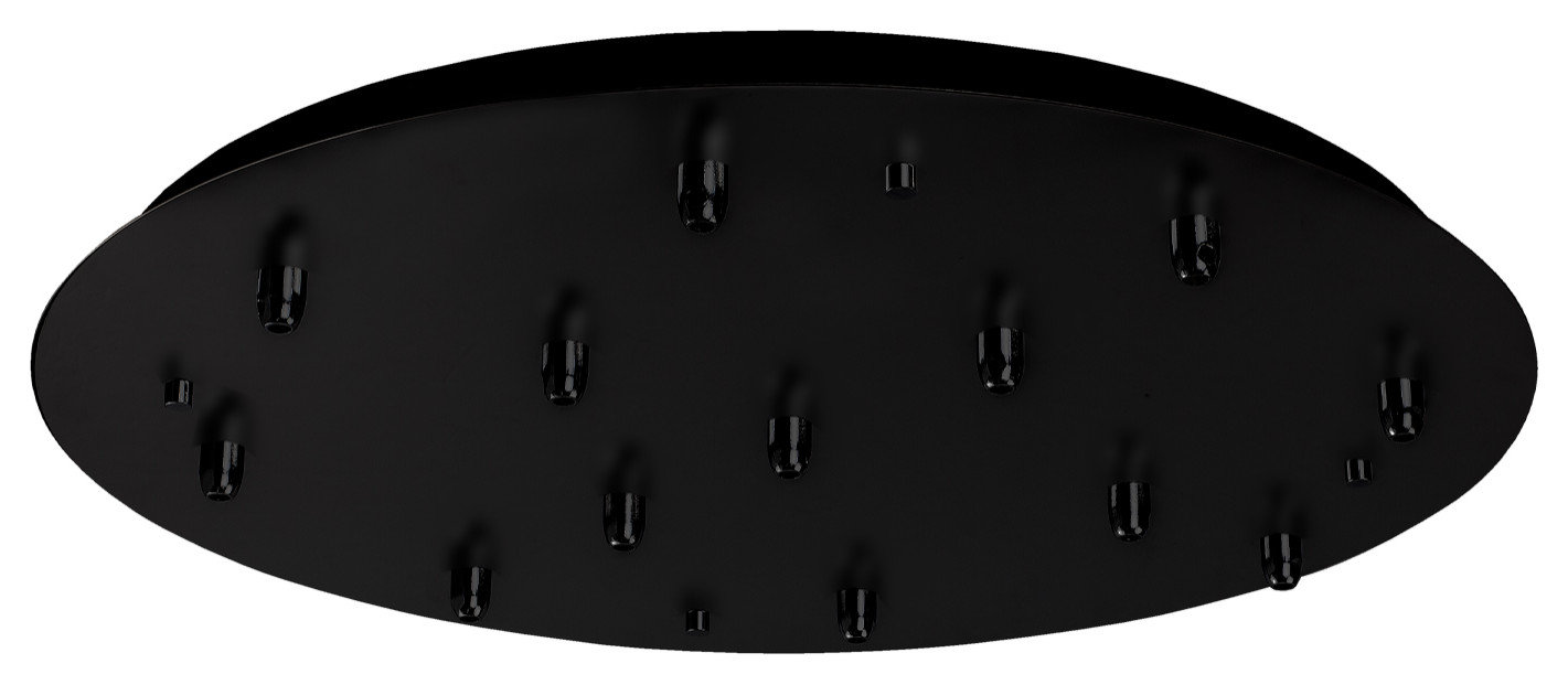 Multi-Port Canopy, Black, 23.625"Dx1"H, 23.625"Dx1"H - Modern ...