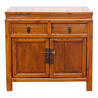 Antique Chinese Cedar Rustic Cabinet - Asian - Accent Chests And ...