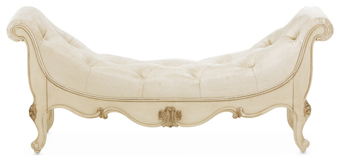 Platine de Royale Velvet Accent Bench - Champagne - Victorian ...