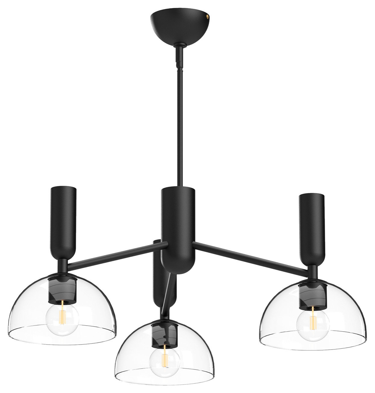 Jude chandeliers,Matte Black | Clear Glass D38-1/8" x H14-1/8 ...