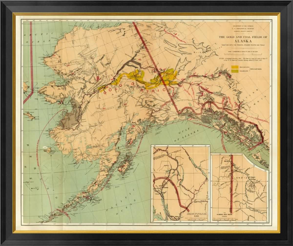 "The Gold and Coal Fields of Alaska, 1898" by U.S. Geological Survey ...