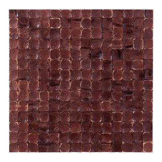 East at Main Brown Luster Coconut Shell Wall Tile - Tropical - Mosaic ...