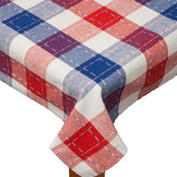 Americana Plaid Cotton Tablecloth, 70" Round - Farmhouse - Tablecloths ...
