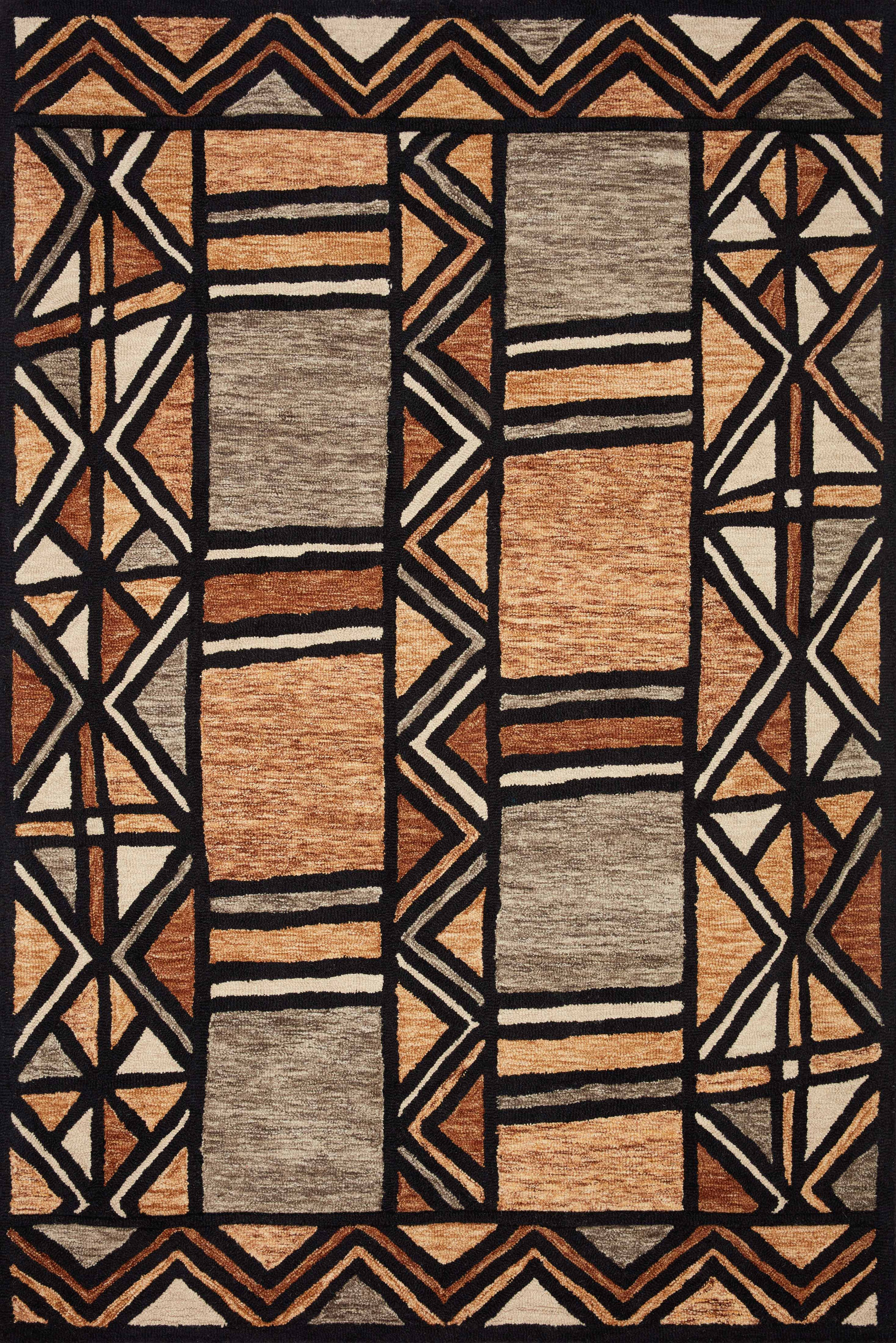Loloi Nala Nal-07 Contemporary Walnut/Multi 5' Round Rug, 5' Round ...