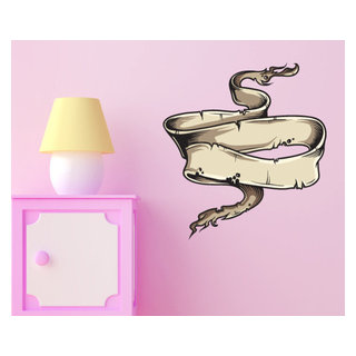 Scroll Vinyl Wall Decal ScrollUScolor012, 8 in. - Contemporary - Wall ...