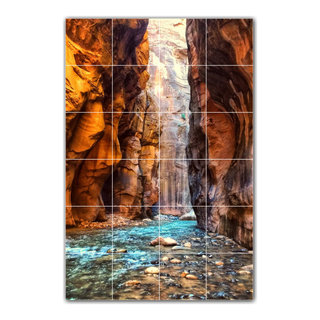 Canyon Ceramic Tile Wall Mural HZ500343, 17" Wide x 25.5" High ...