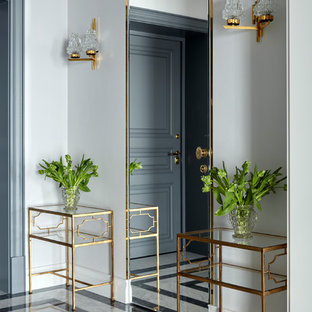 75 Beautiful Foyer With A Gray Front Door Pictures & Ideas | Houzz