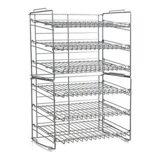 Atlantic 6-Tier Double Can Rack Wire Organizer for Pantry in Silver ...