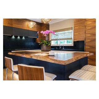 Brooks Custom Walnut Live Edge Countertop - Contemporary - Kitchen ...