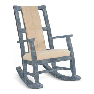 Sunny Designs Sedona Farmhouse Mindi Wood Rocking Chair in Rustic Oak ...