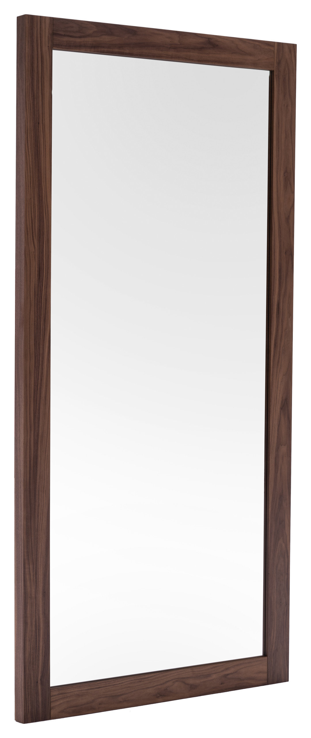 Modrest Amberlie Modern Walnut Floor Mirror - Transitional - Floor ...