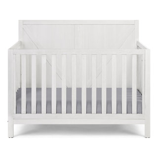 Gray Solid and Manufactured Wood Standard Four In One Convertible Crib ...