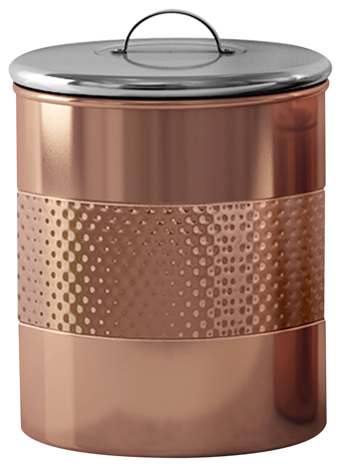 nu steel Hammered Canister Copper Finish, 1 Quart, 4 Quart ...