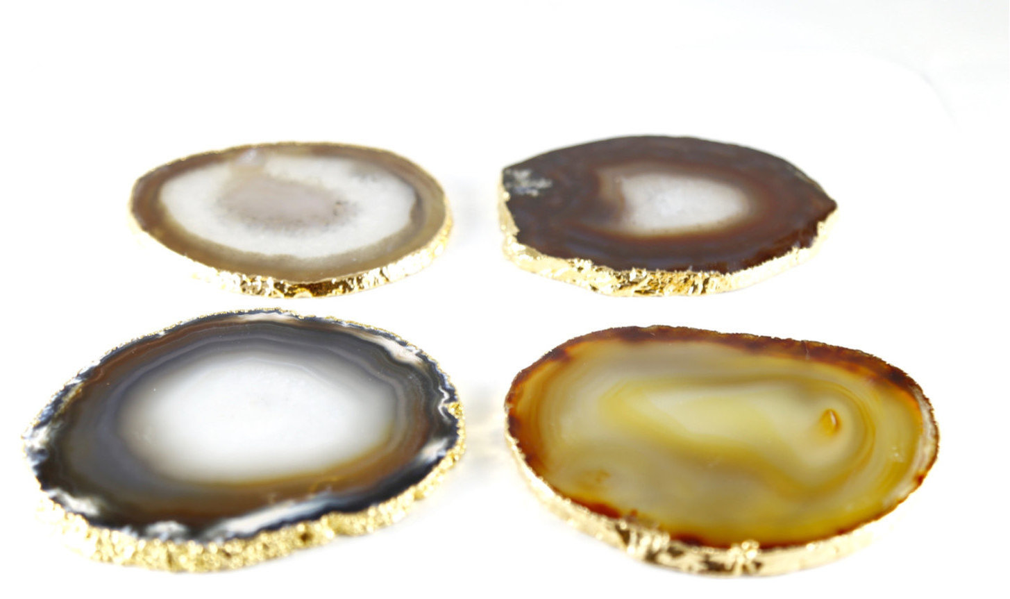 Natural Agate Coasters (Set of 4) - Contemporary - Coasters - by ...