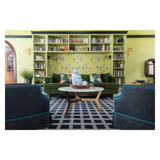Colorful Library and Entry - Eclectic - Living Room - Chicago - by Two ...