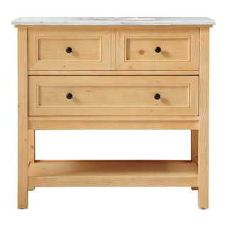 Matilda Single Bathroom Vanity, Blue, 36 - Transitional - Bathroom ...