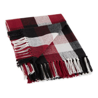Stone Tri Color Check Throw - Rustic - Throws - by VirVentures | Houzz