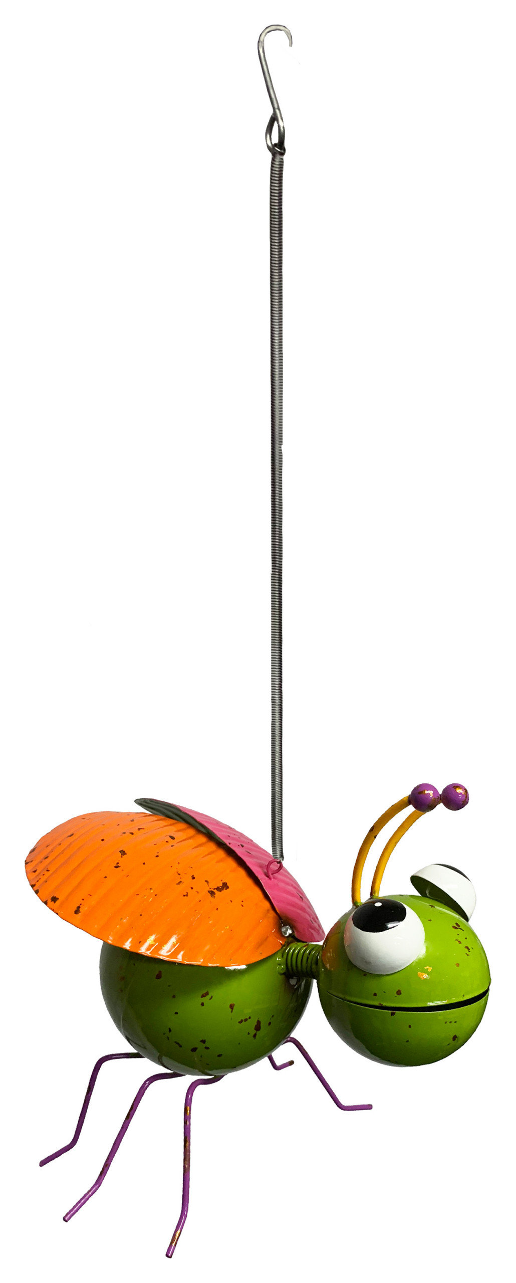 Metal Bouncing Bug Statue Hanging Outdoor Garden Ornament ...